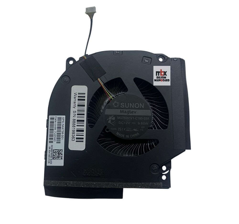 Hp Victus 16-r 16-r0 Tpn-c169 16-s 16-s0 N44738-001 Orijinal GPU Grafik Soğutma Fanı